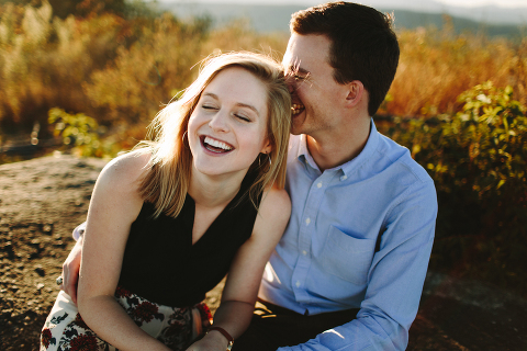 Emily & Brian Engaged: Sassafras Mountain - Angela Zion